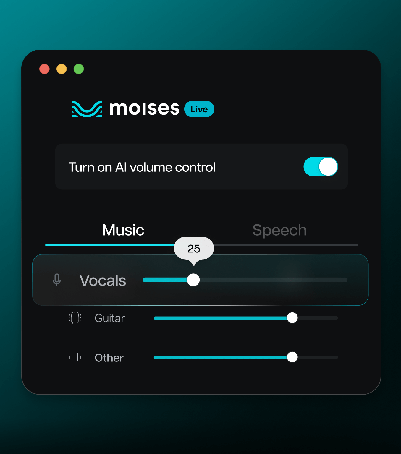 Moises Live: Real-Time Audio Control for All Your Apps